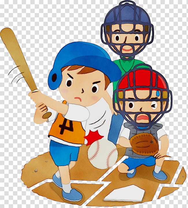 Baseball Bat Baseball Player Cartoon Solid Swing hit Baseball